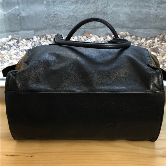 Minelli | Bags | Minelli Italy Leather Suede Moto Bag Doctor Purse ...